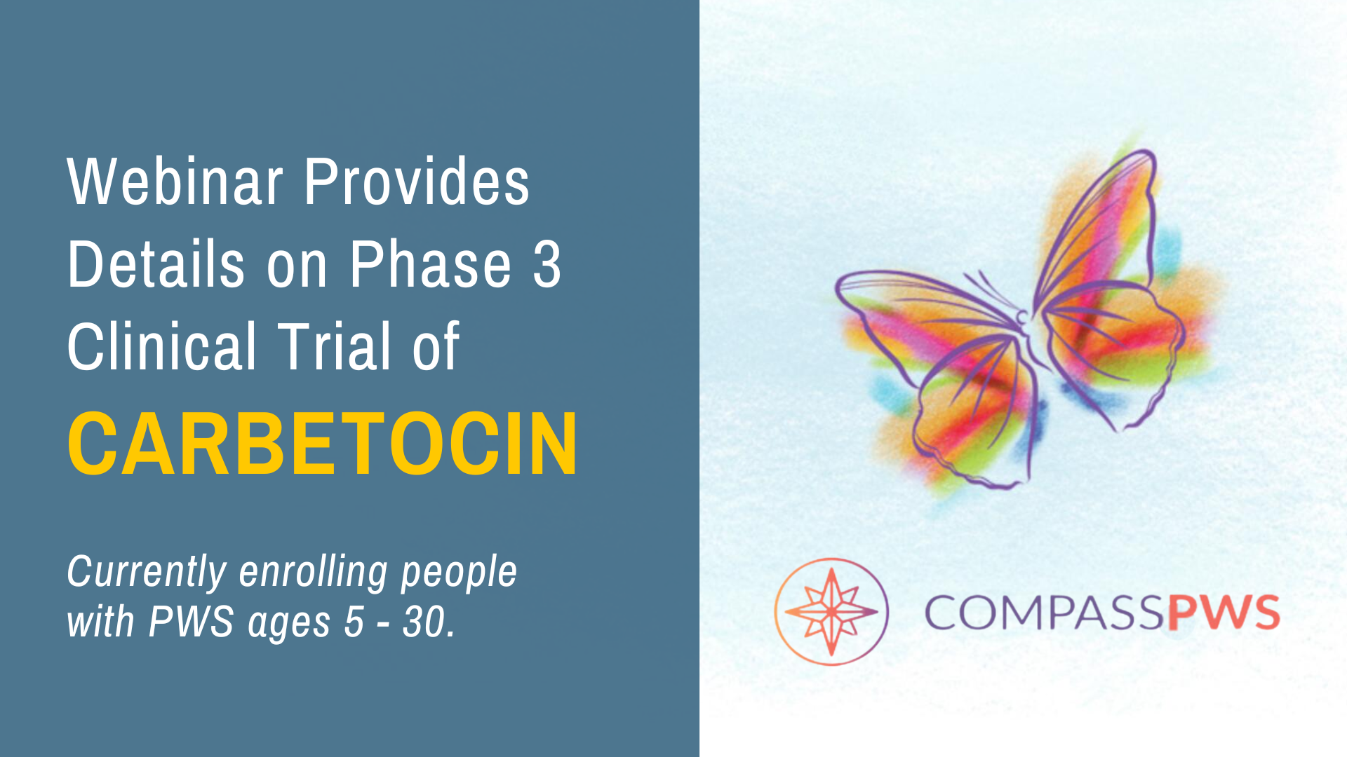 Webinar Provides Details on COMPASS PWS Clinical Trial